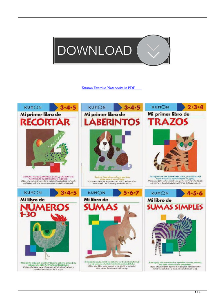 Kumon Exercise Notebooks PDF Download | PDF