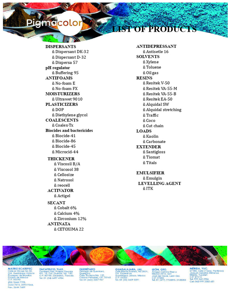 Additives For Paint | PDF | Paint | Acrylic Paint