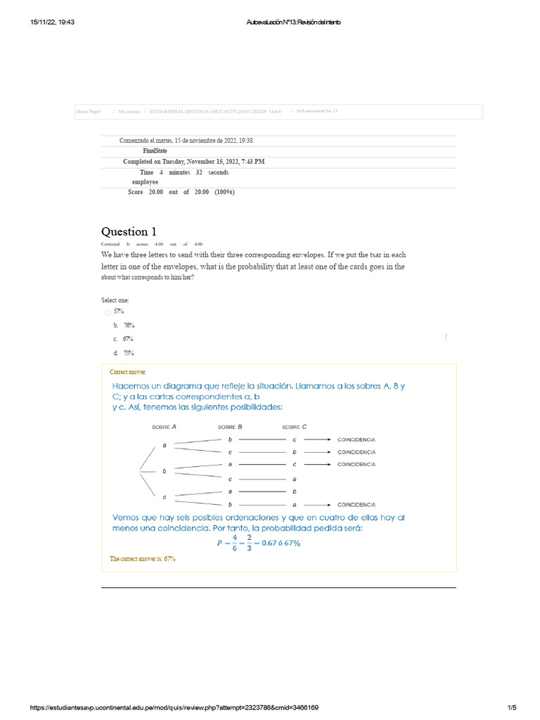 Self-Assessment No. 13 - UNIVERSITYLKD | PDF | Probability Theory ...