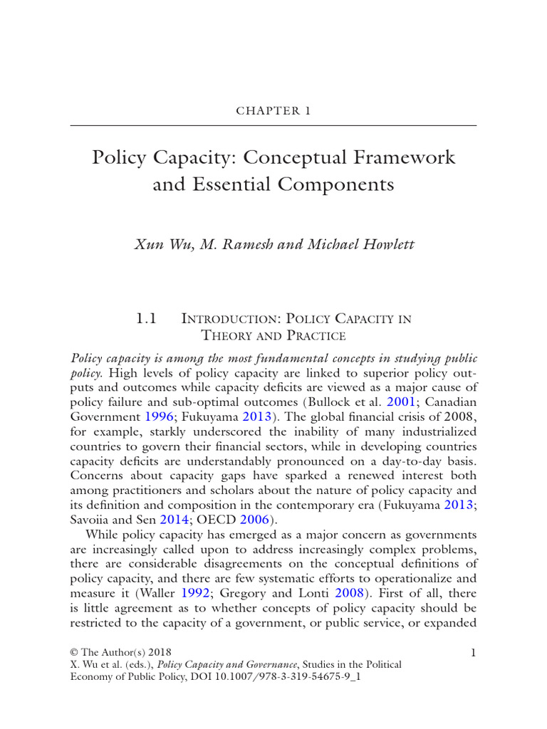 Understanding Policy Capacity Framework | PDF | Policy | Governance