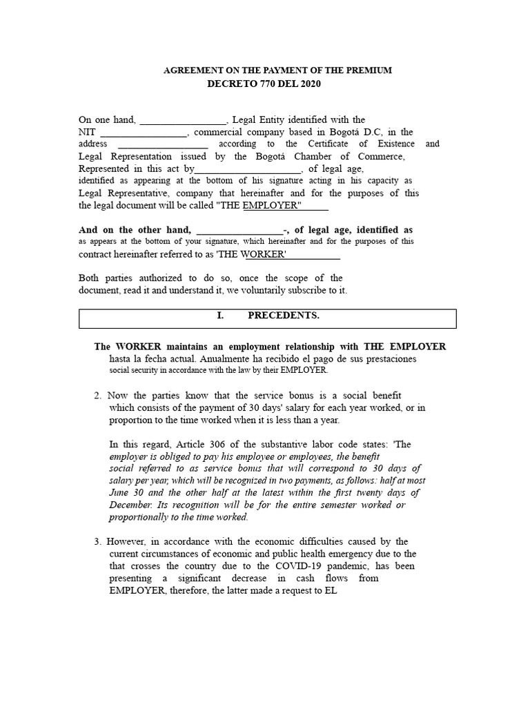 Agreement For Payment of Premium - Minute | PDF | Employment | Salary