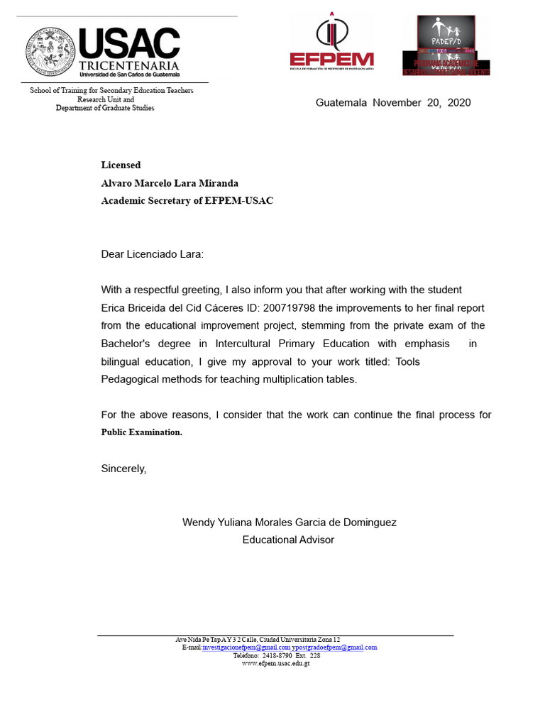Project Approval Letter | PDF