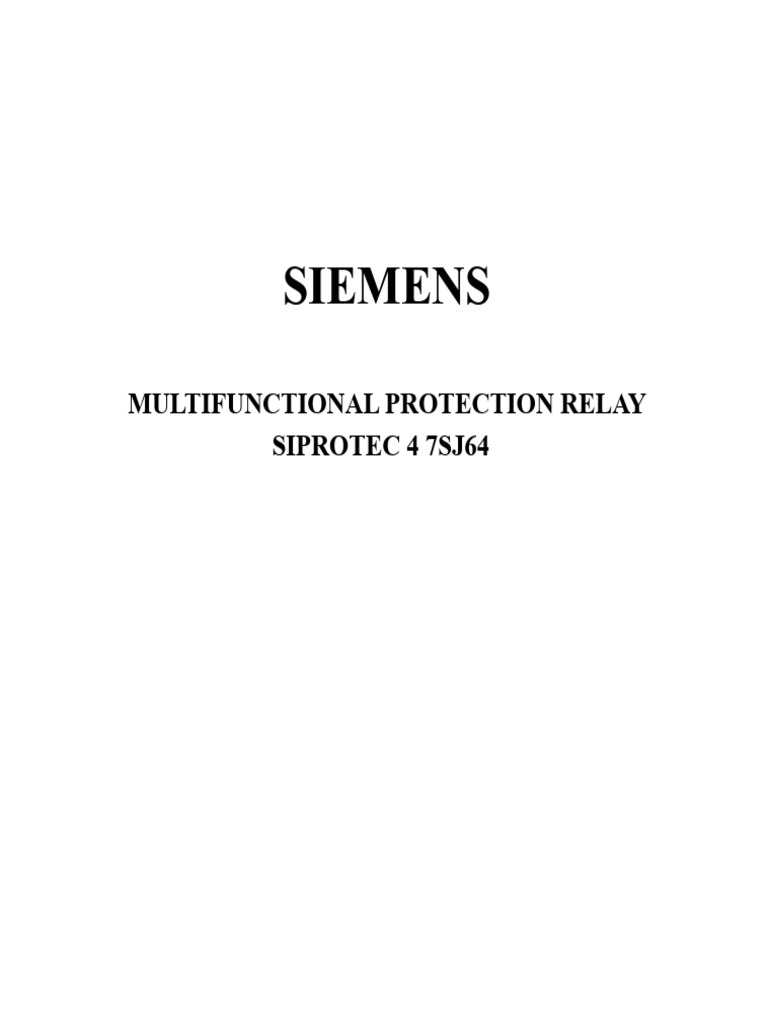 7SJ64x | PDF | Electrical Impedance | Electric Motor