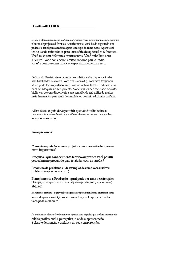 Guia Completo do Usuário Logic Pro X | PDF | Som | Gravação e ...