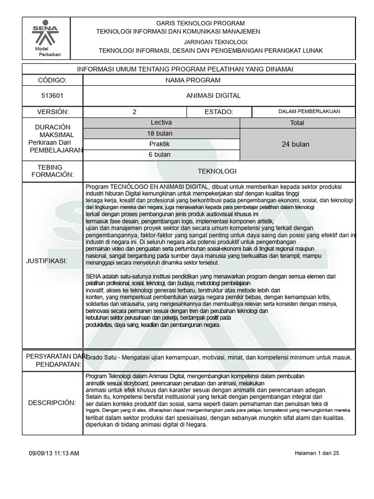 Animasi Digital SENA PDF | PDF