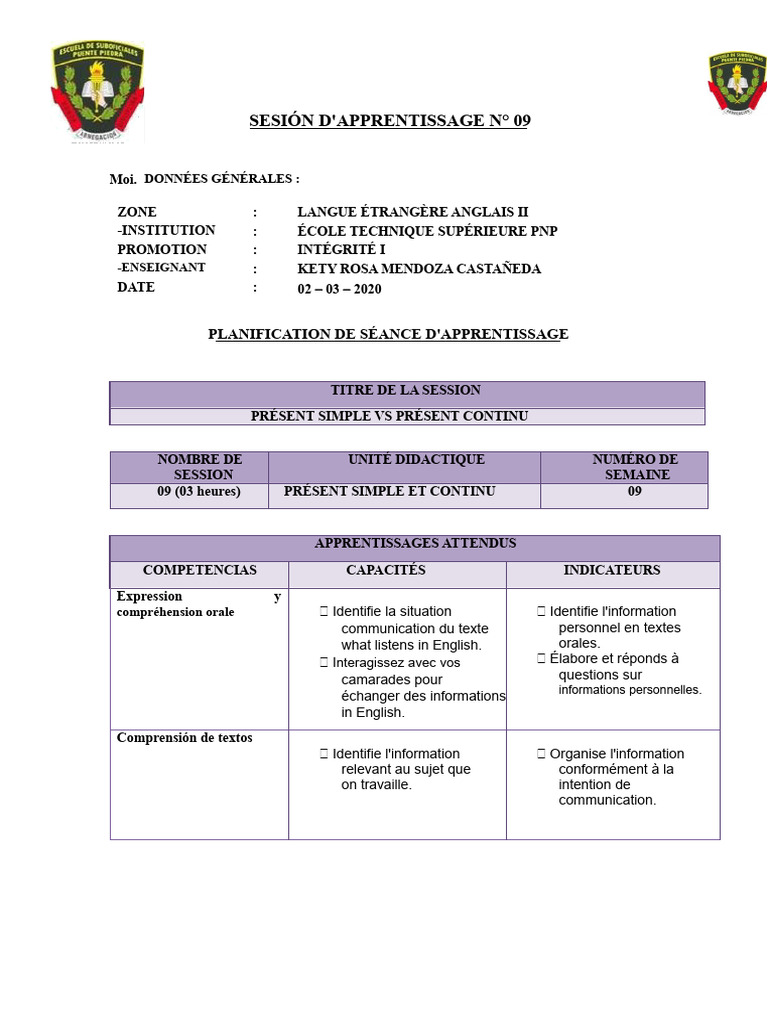 Présent Simple vs Présent Continu en Anglais | PDF