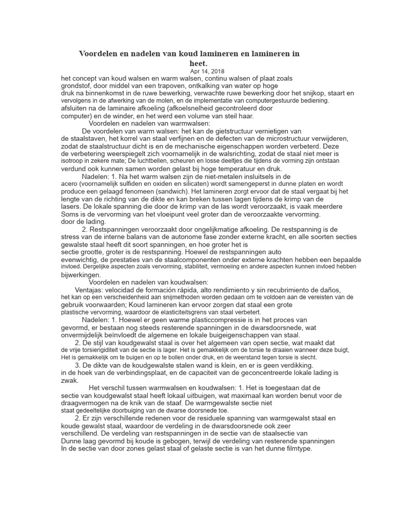 Voordelen en Nadelen Van Vormprocessen | PDF
