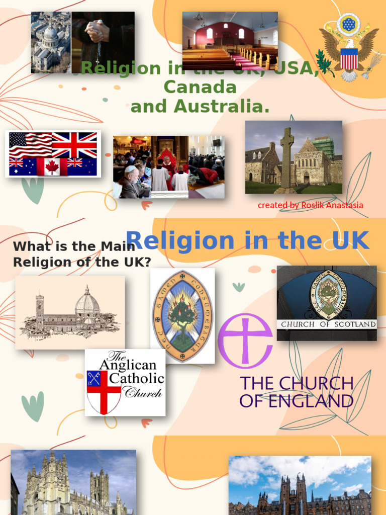 Overview of Religion in UK, USA, Canada, Australia | PDF