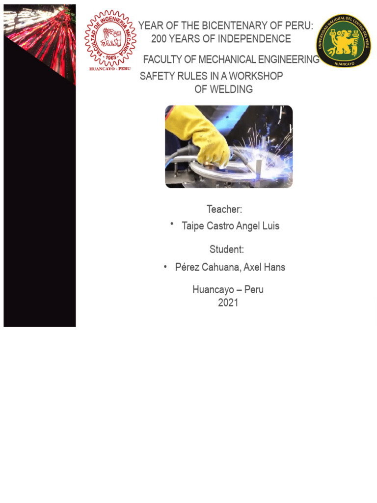 Welding Workshop Safety Guidelines | PDF | Welding | Construction