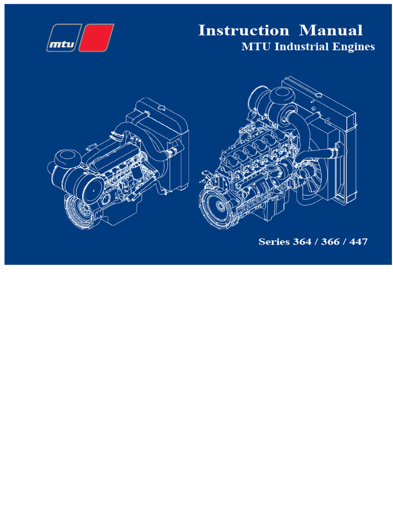 Industrial Engines Manual MTU Series 364 366 447 | PDF | Pump | Valve
