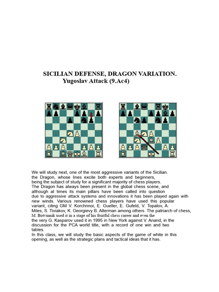 Yugoslav Attack White | PDF | Chess | Traditional Board Games