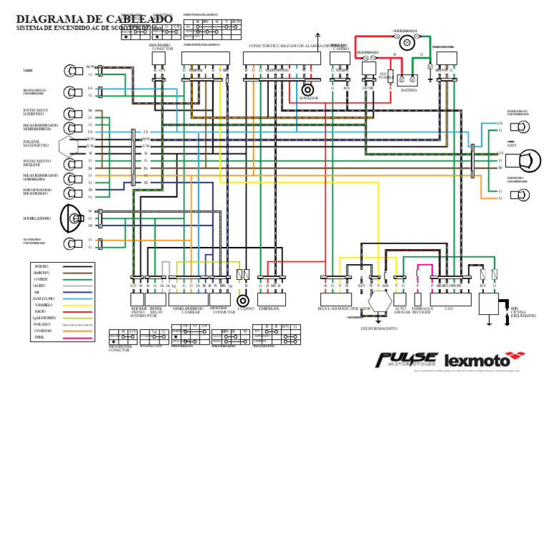 Diagrama De Cableado Scooter 50cc Pdf Vehículos Vehículo De Motor