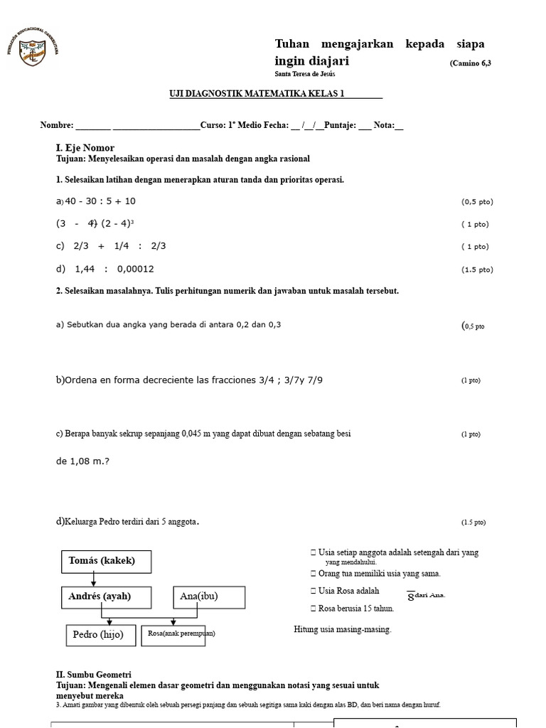 Uji Cubaan 1 Sma Mat | PDF