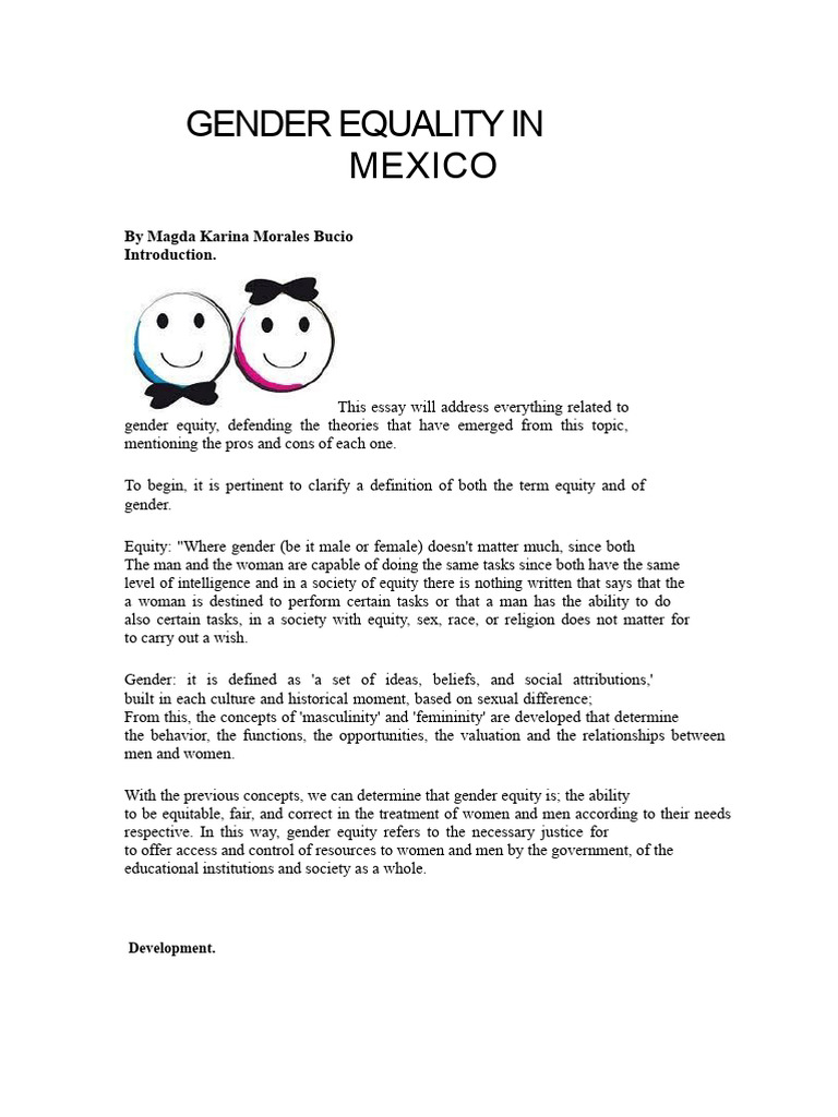 Gender Equality in Mexico: Key Insights | PDF | Gender Studies | Gender ...