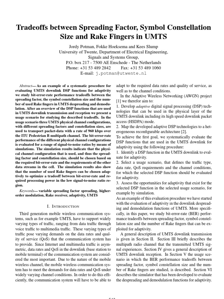 Spreading Factor Tradeoff | PDF