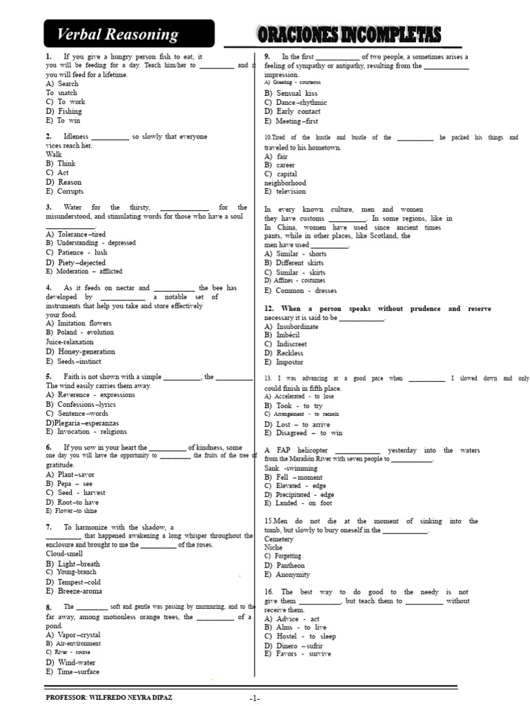 Incomplete Sentences | PDF