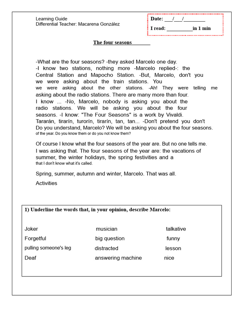 Understanding the Four Seasons | PDF