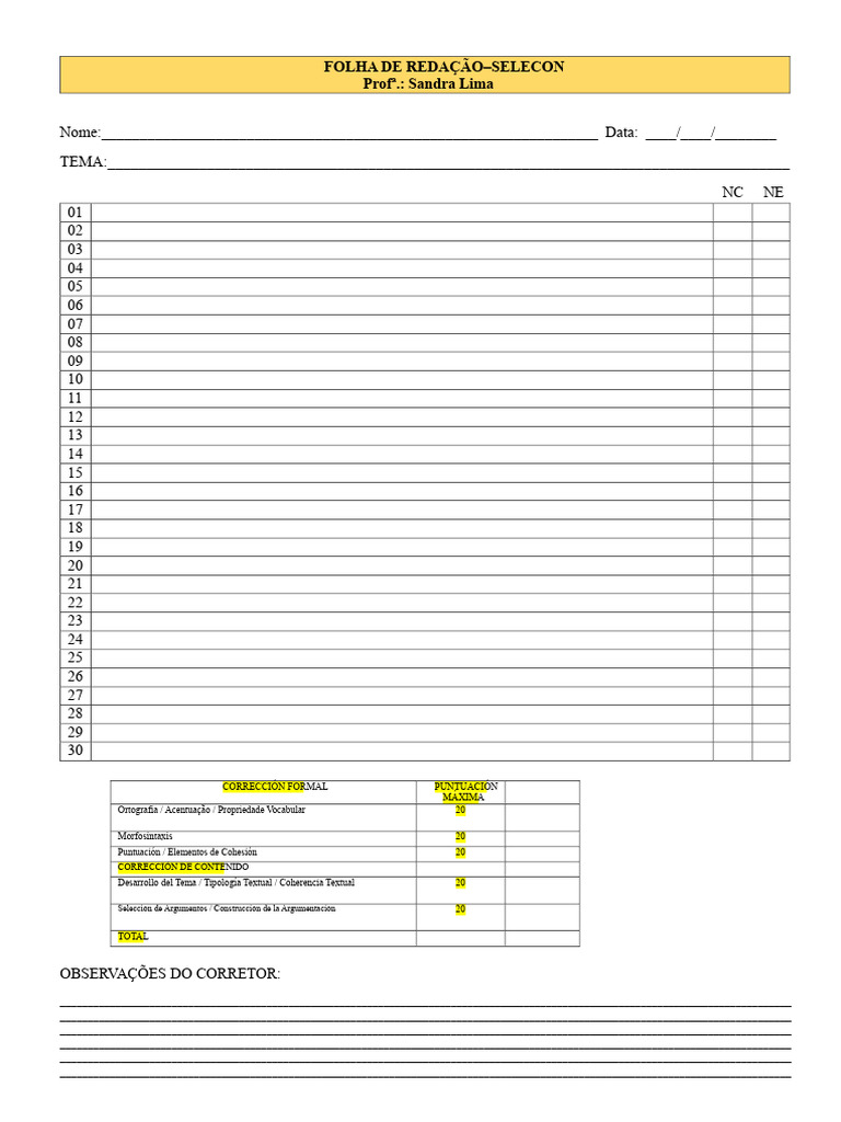 Hoja - SELECON | PDF