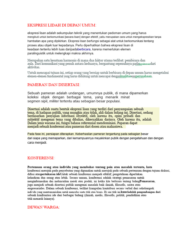 Teknik Ekspresi Lisan dan Komunikasi | PDF
