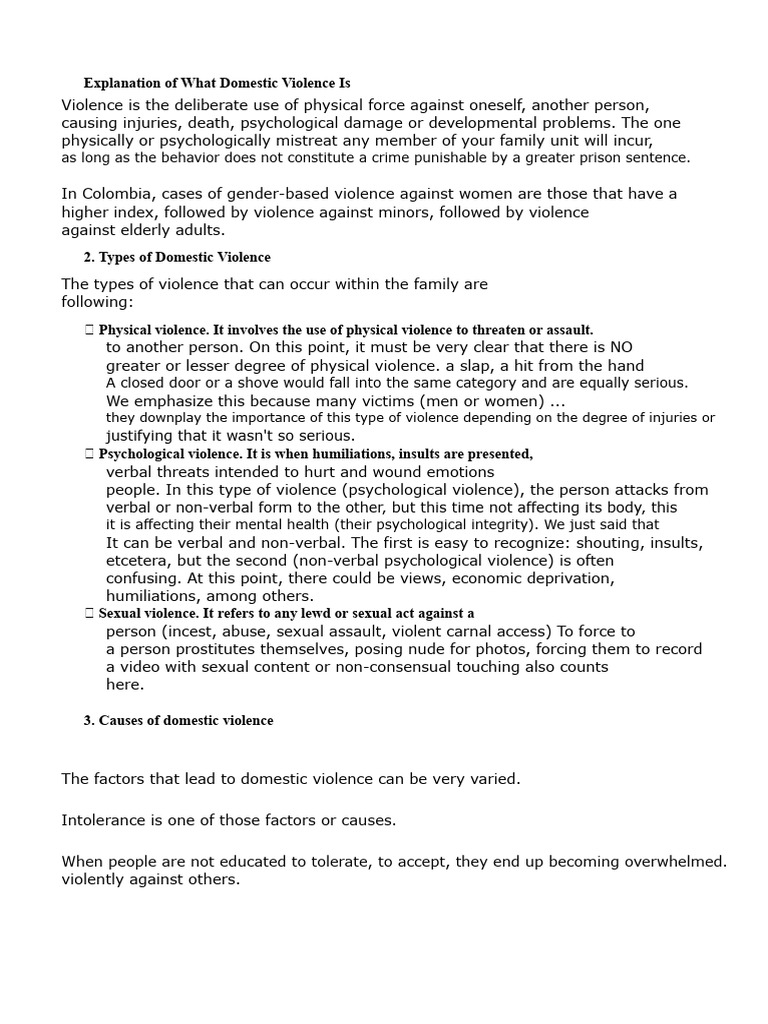 Topics For The Presentation On Domestic Violence | PDF | Violence ...