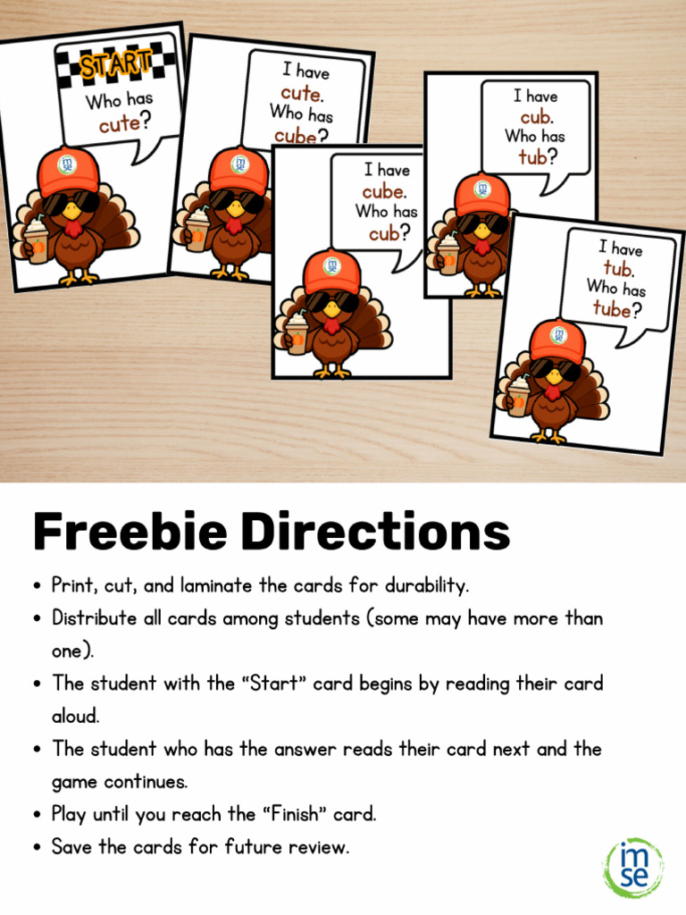 Magic E Turkey Game | PDF