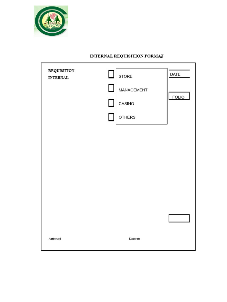 Internal Requisition Format 01 | PDF