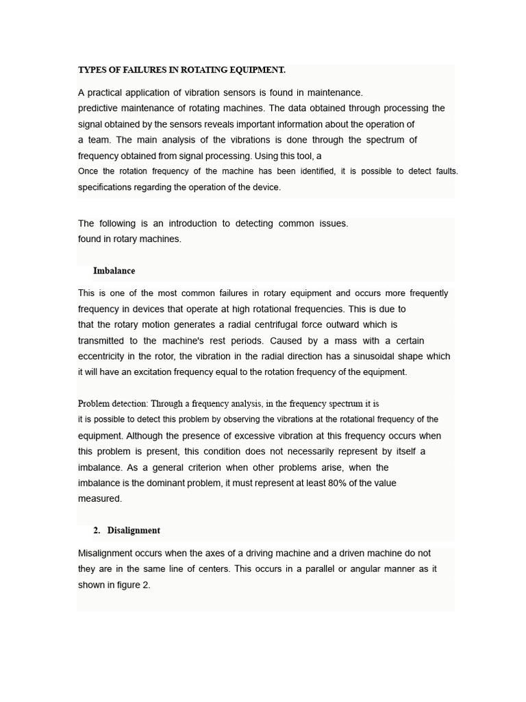 Types of Failures in Rotating Equipment | PDF | Wear | Materials Science