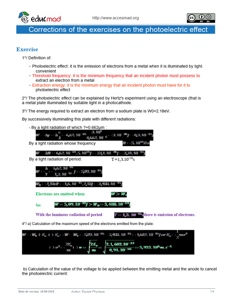 Corrected - Photoelectric Effect 2 | PDF | Photoelectric Effect | Electron