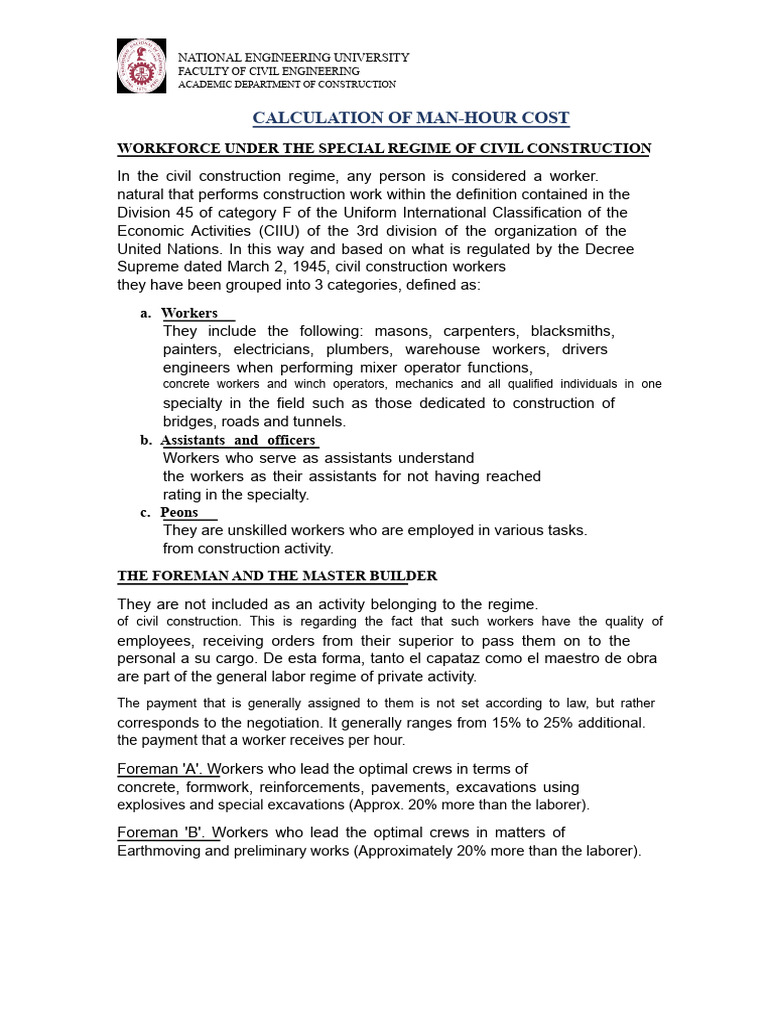 Analysis of Man-Hour Cost | PDF | Wage | Employment