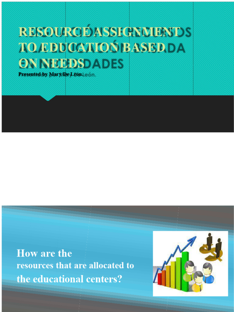 Presentation Unit III Resource Allocation To Needs-Based Education Unit ...