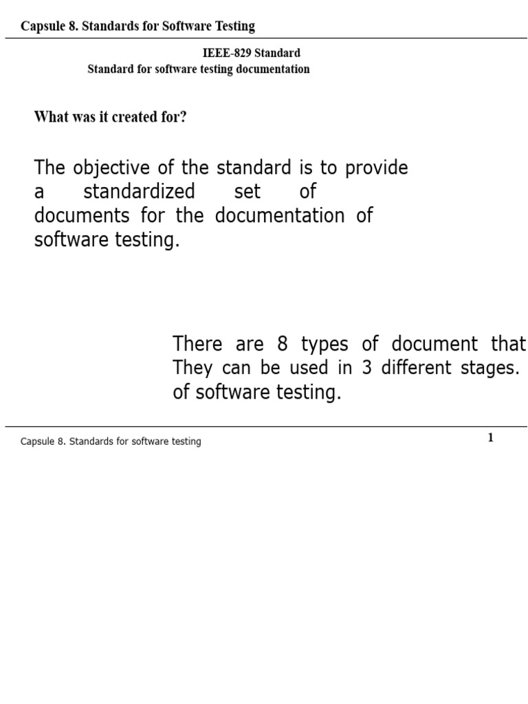 Software Testing Standards Overview | PDF | Software Testing | Systems ...