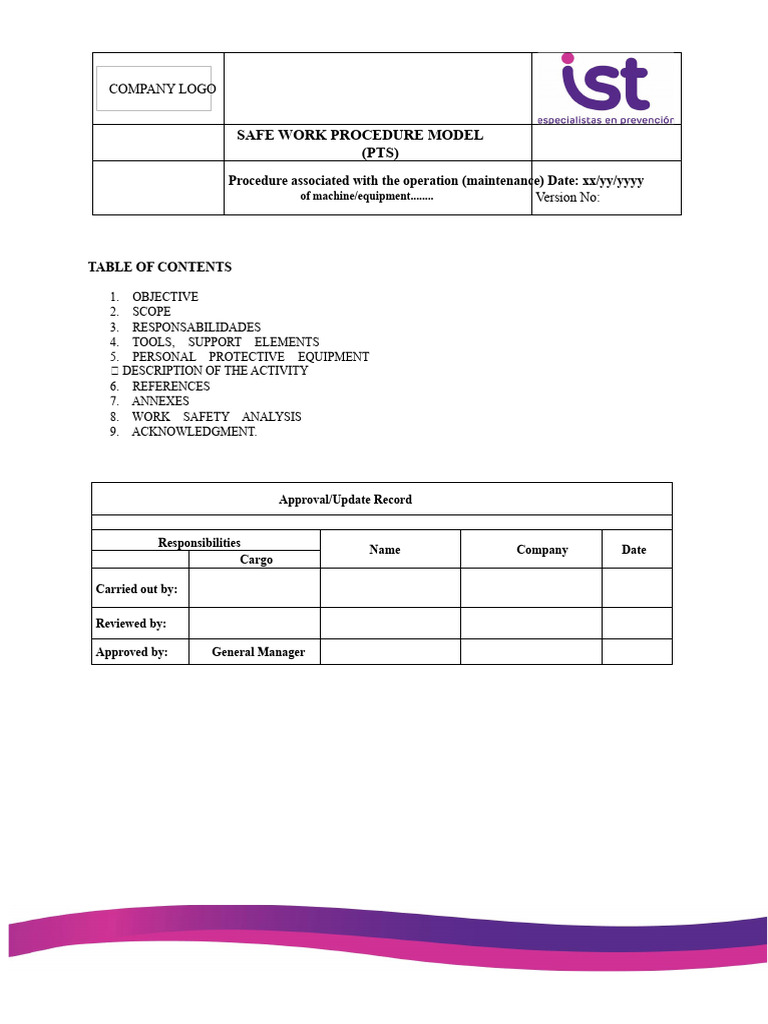 Item 4-Annex Safe Work Procedure 2.0 | PDF | Business