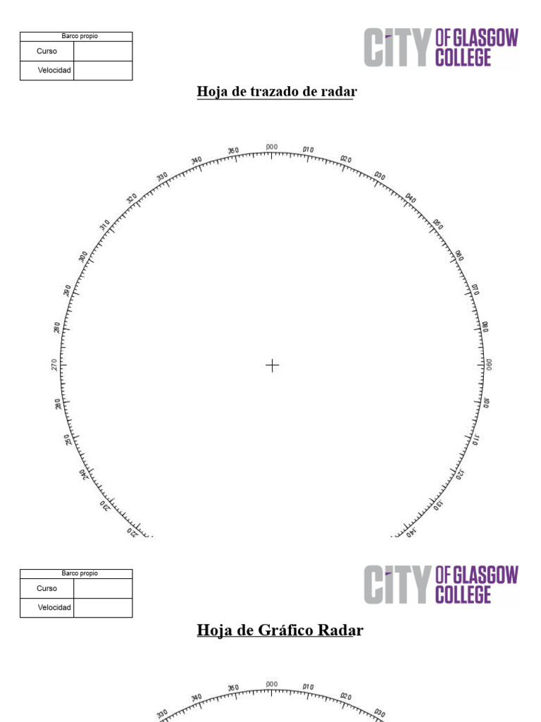 Hoja de Plotter de Radar | PDF