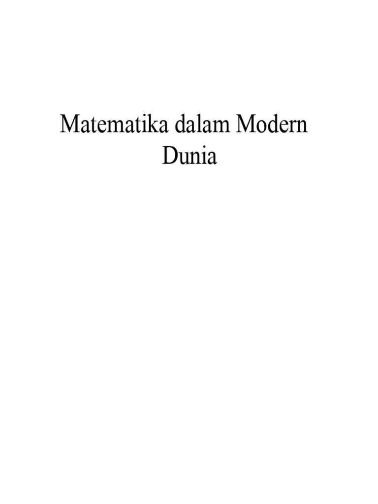 Matematika di Dunia Modern L1 | PDF