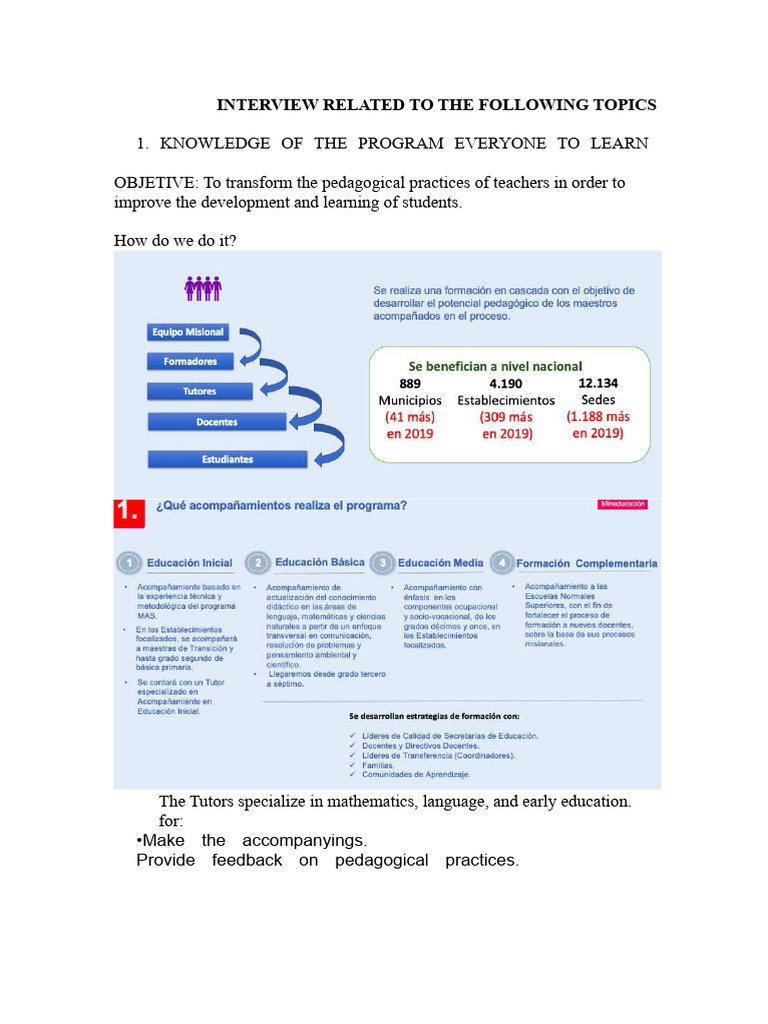 PTA interview | PDF | Pedagogy | Teachers