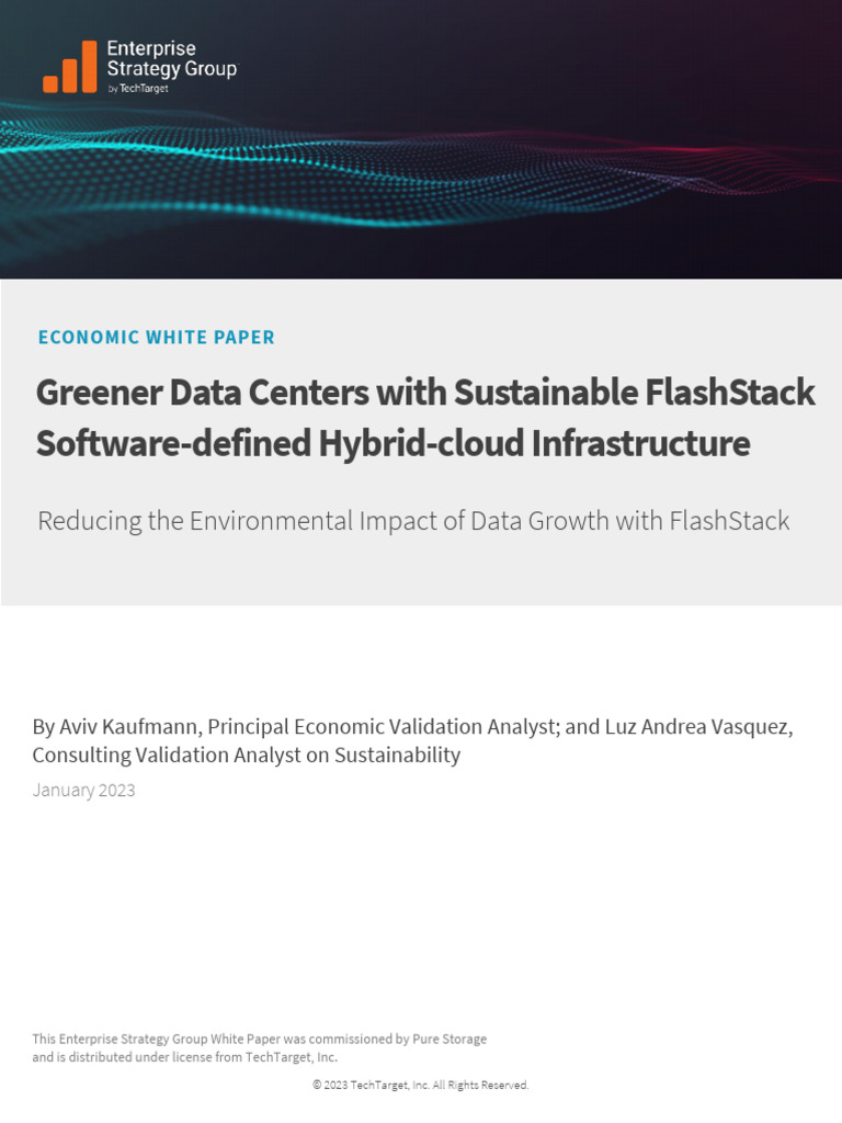WP Greener Data Centers With Sustainable Flashstack Software | PDF | Sustainability | Data Center