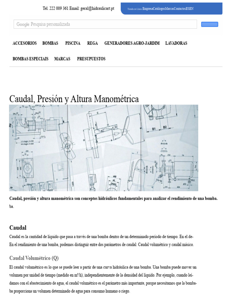 Caudal, Presión y Altura Manométrica | PDF | Presión | Descarga ...