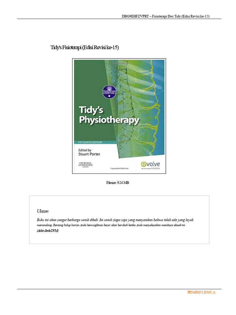 Buku Fisioterapi Edisi Revisi Ke-15 Tidy x27 | PDF
