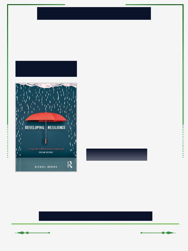 Developing Resilience A Cognitive Behavioural Approach 2th Ed 2nd ...