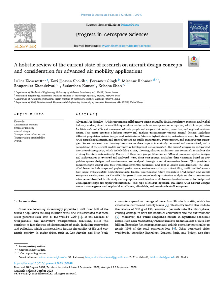 A Holistic Review of The Current State of Research On Airc 2023 ...