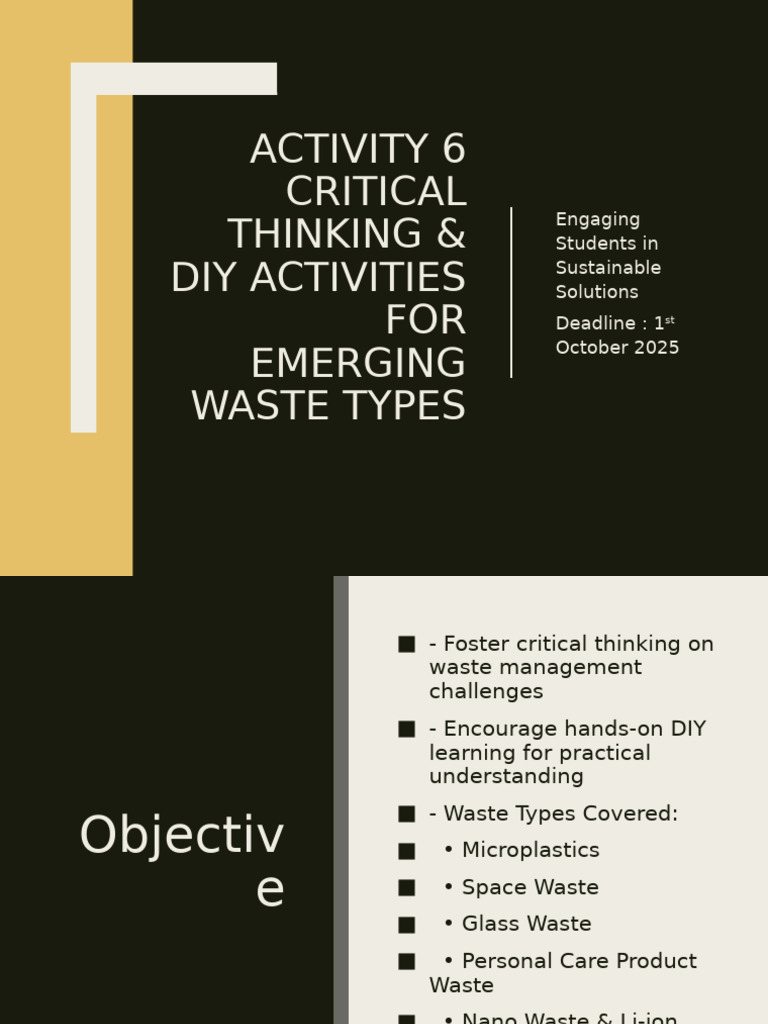 DIY Activities for Waste Management Education | PDF | Waste | Waste ...