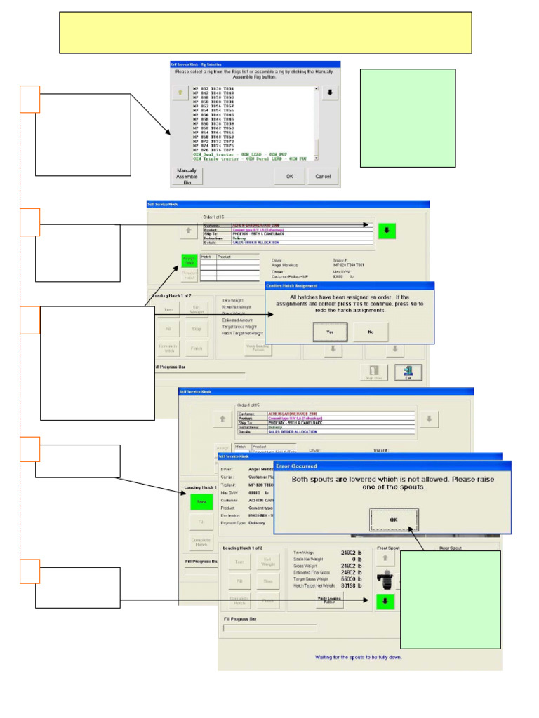 Dual Spout Loading Dual Hatch Without Autoturnover-Quick Reference | PDF