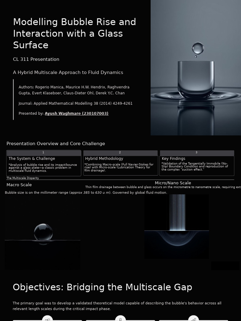 Modelling Bubble Rise and Interaction With A Glass Surface | PDF ...