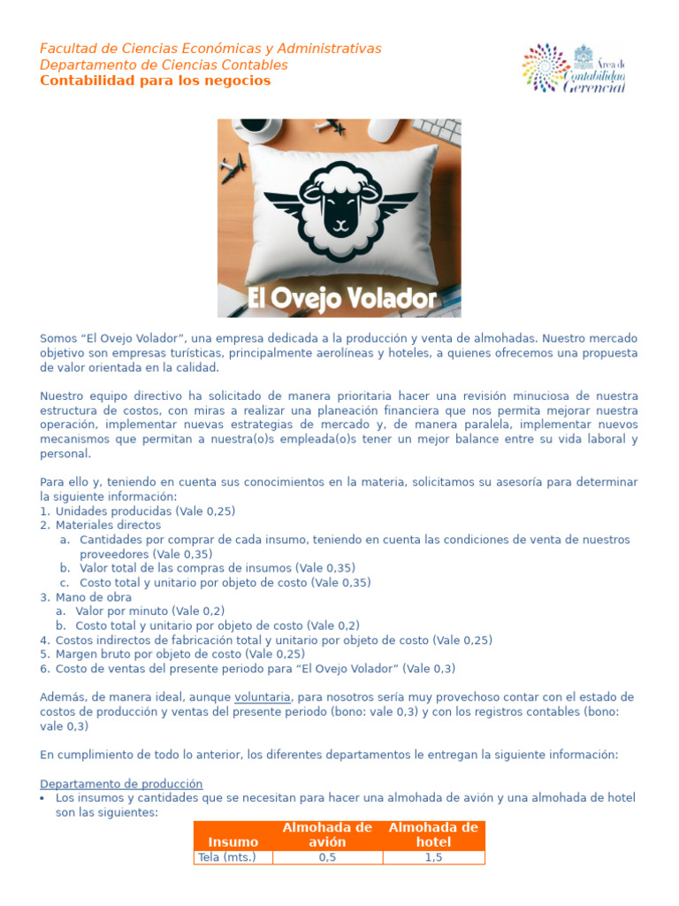 Taller El Ovejo Volador | PDF | Contabilidad | Economía Financiera