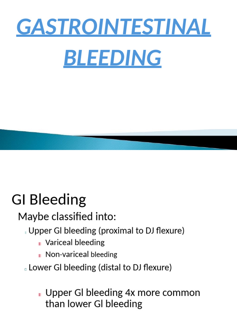 GI BLEEDING | PDF | Cirrhosis | Digestive System
