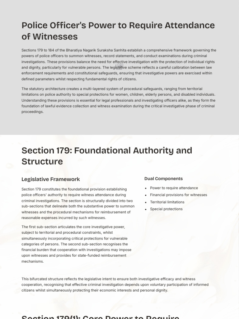 Police Officers Power To Require Attendance of Witnesses | PDF | Self ...