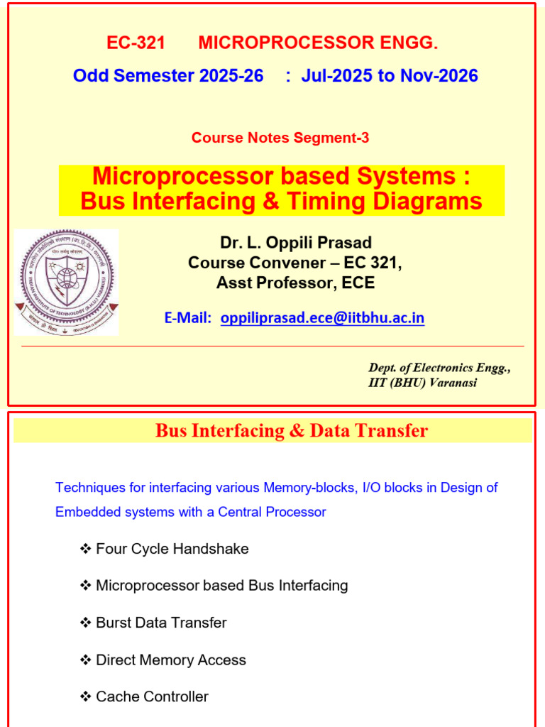 Segment-3 - Bus Interfacing and Timing Diagrams | PDF | Central Processing Unit | Computer Hardware