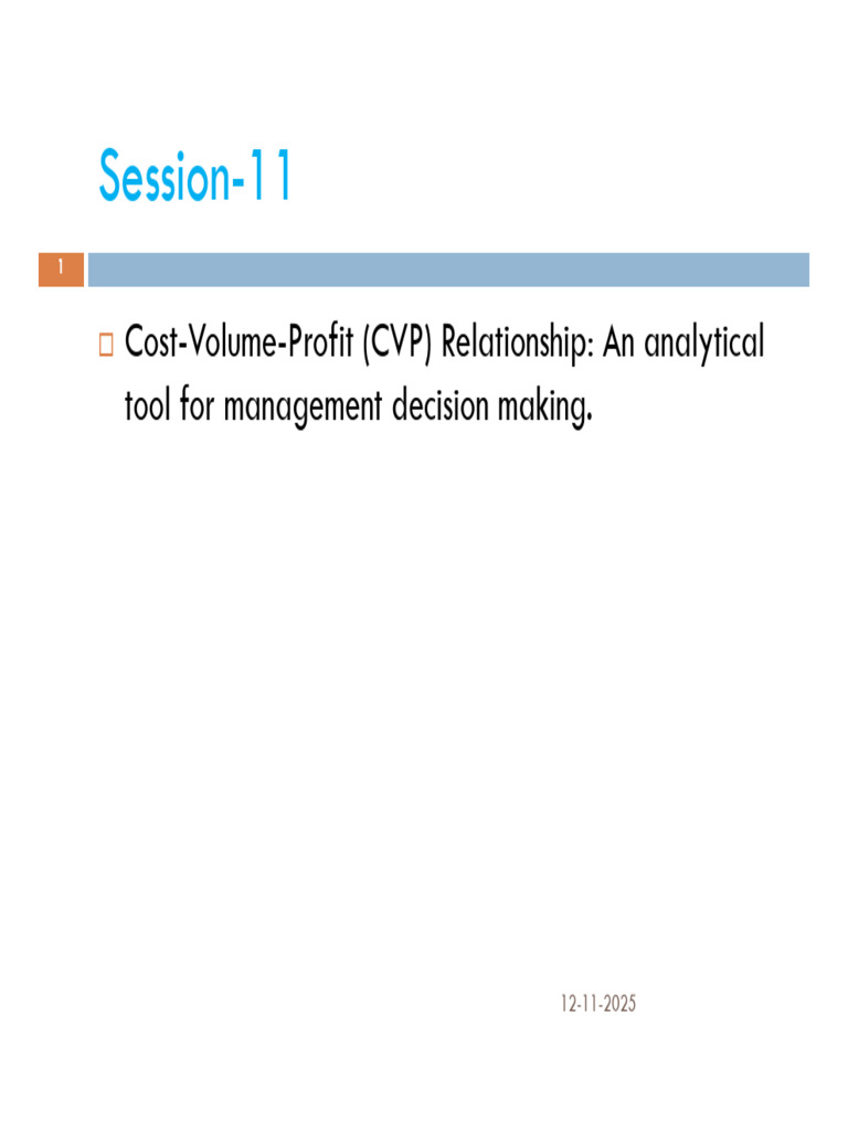 Session 11 MANAC CVP Analysis [Compatibility Mode] | PDF | Labour ...