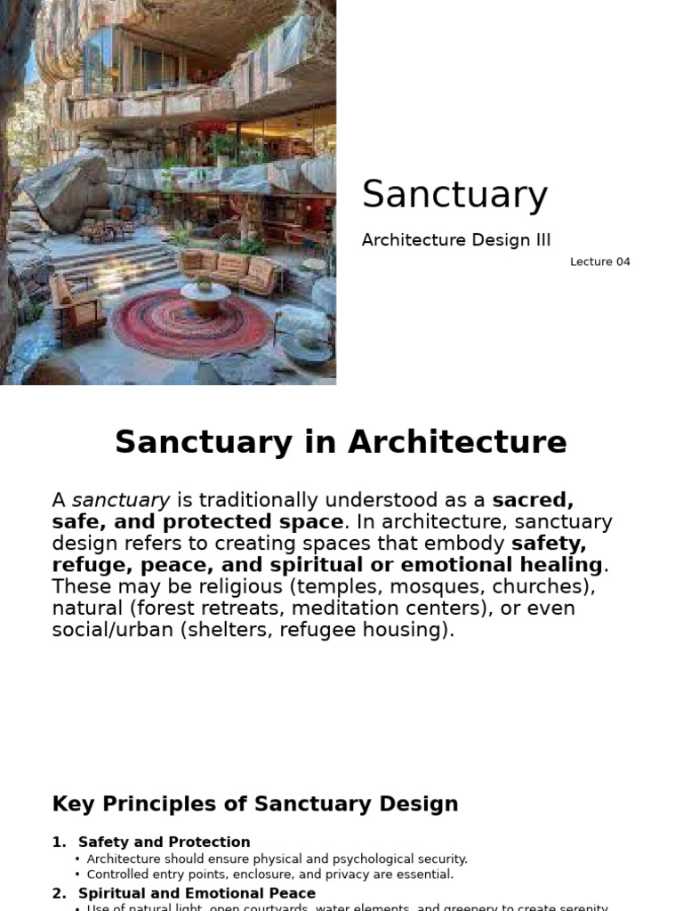Lecture 04 Sanctuary | PDF | Minimalism | Meditation