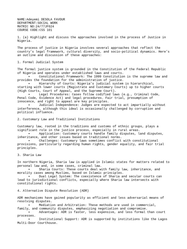 CSS 101 Assignment 3 and 4 | PDF | Human Trafficking | Alternative Dispute Resolution